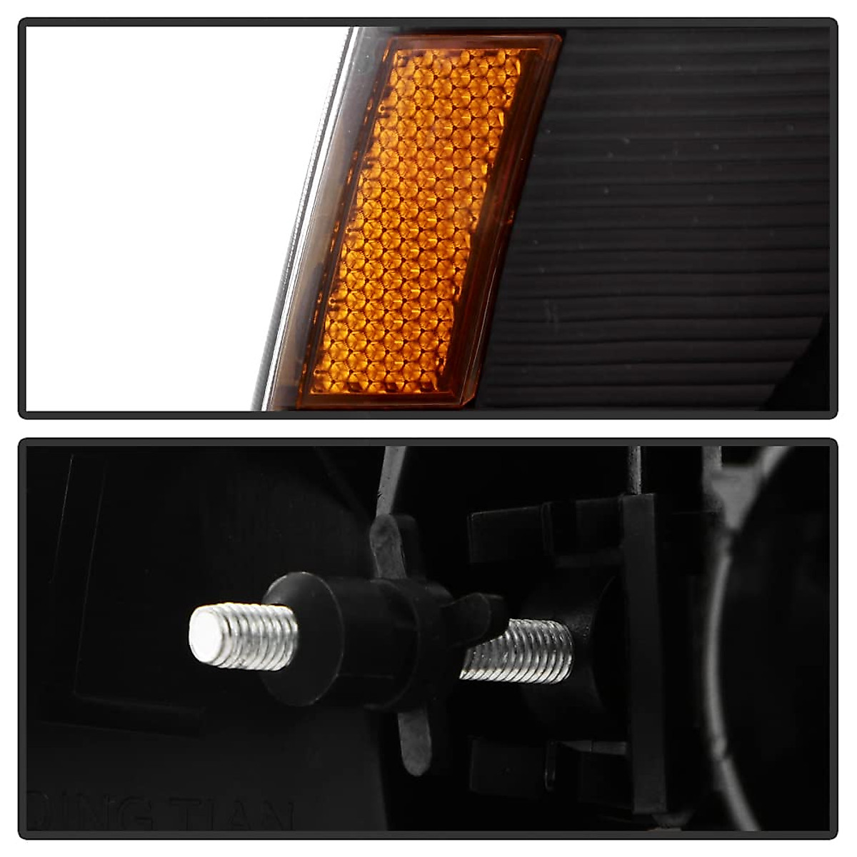 ACANII - For [4PC] Black 1993-1997 Ford Ranger Headlights Corner Turn Signal Lamps Driver + Passenger Side