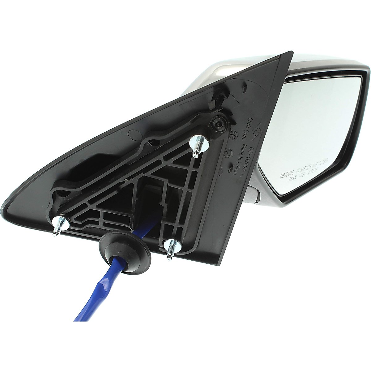 Kool Vue Passenger Side Power Heated Mirror for Chevrolet Tahoe Suburban GMC Yukon Yukon XL 2015-2020 Manual Fold Without Signal Light, Blind Spot, Memory, Puddle Lamp & Auto-Dimming Chrome