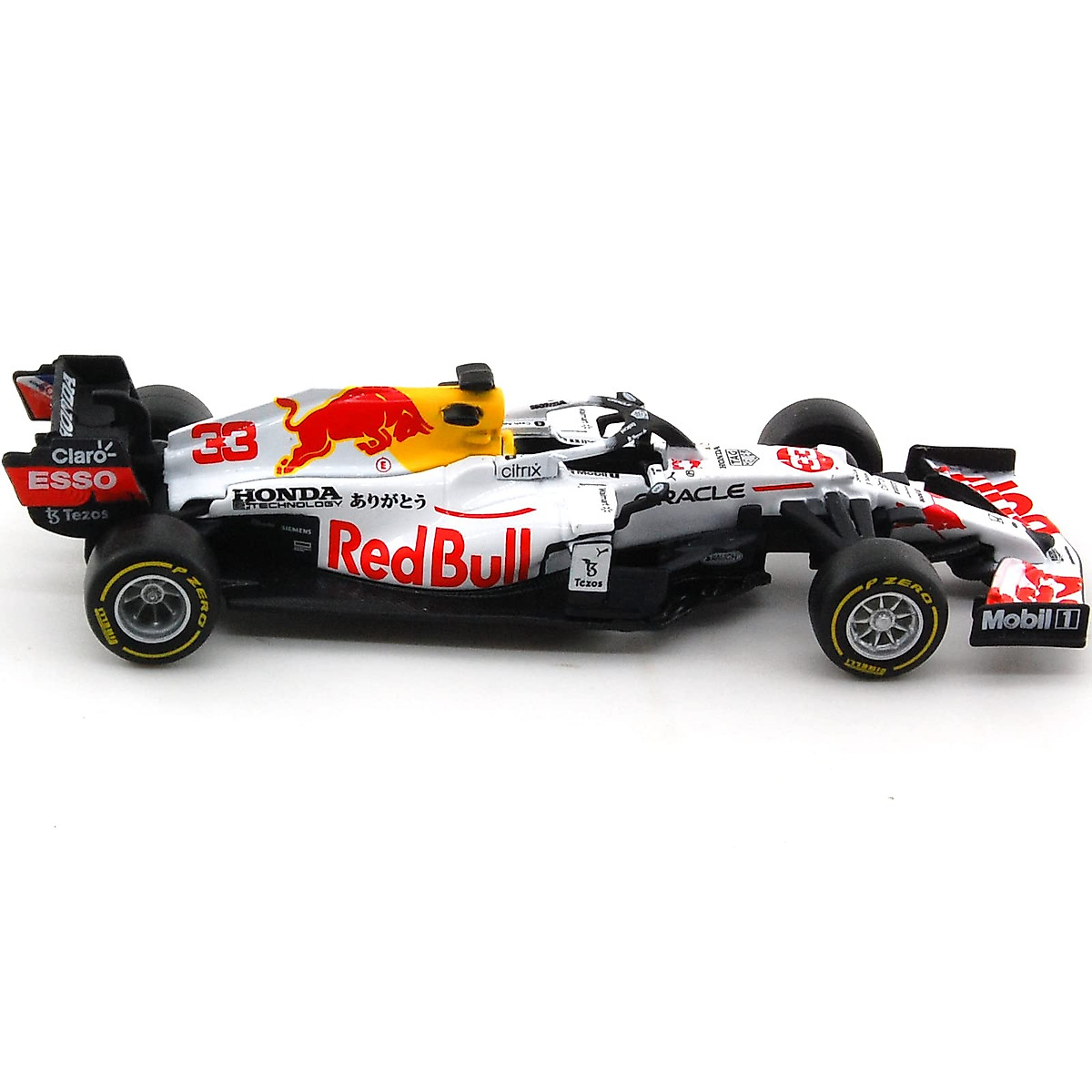 JODIYAAH Bburago 1:43 Red Bull 2021 RB16B #33 Turkey F1 Formula Car Static Die Cast Vehicles Collectible Model Racing Car Toys (RB16B #33 White)
