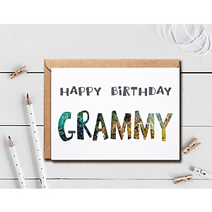 Happy Birthday Grammy - Grammy Birthday Card - Grammy Card - Card For Grammy Modern - Grammy Birthday Card - Card For Grammy