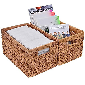 GRANNY SAYS Bundle of 2-Pack Wicker Baskets & 3-Pack Wicker Storage Baskets