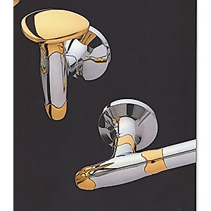 Secret Bath. Polished Chrome and Gold Towel Hook. Filigrana Collection