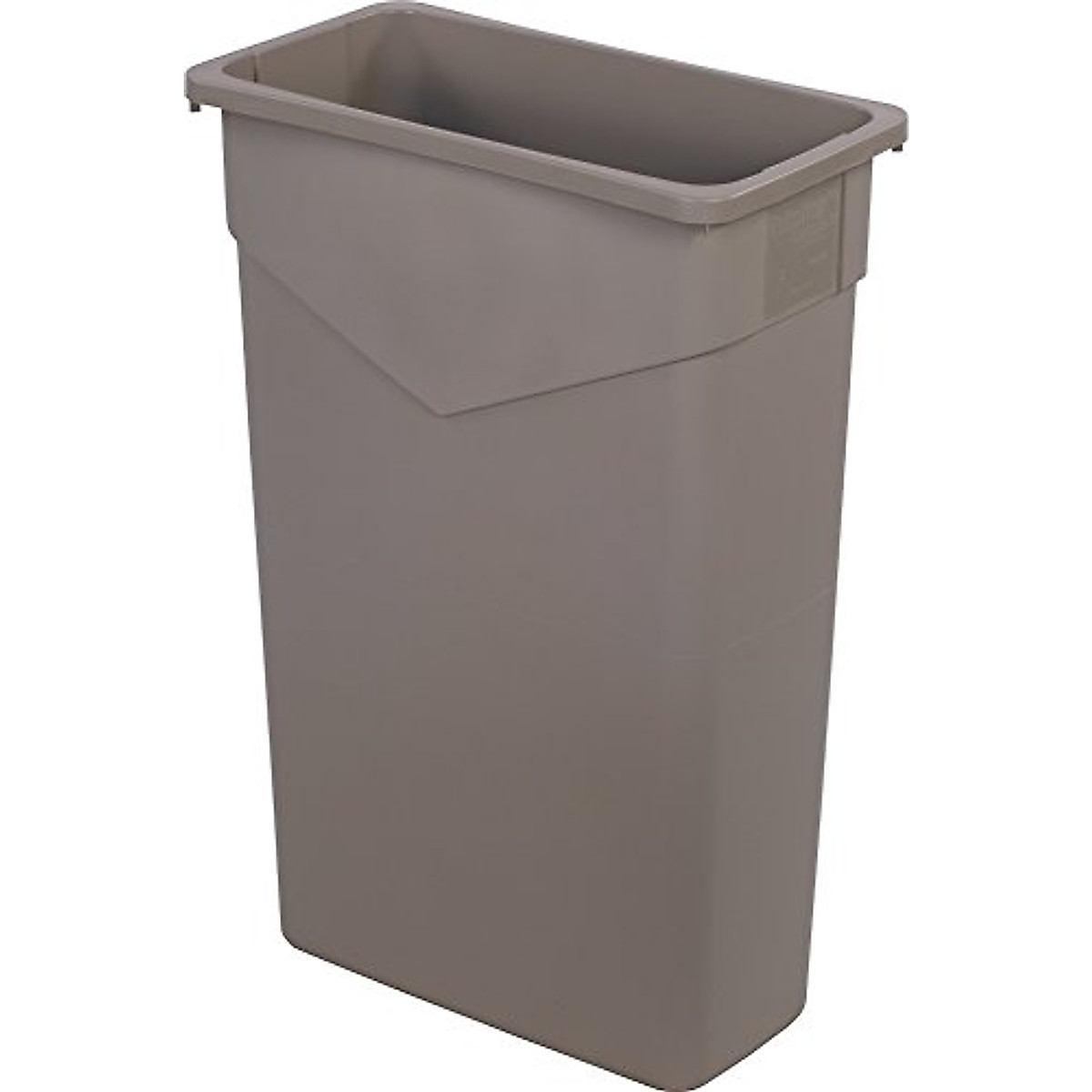 Carlisle FoodService Products 34202306 TrimLine Polyethylene Waste Container, 23 Gallon Capacity, 20" Length x 11" Width x 29.88" Height, Beige (Case of 4)