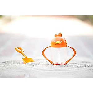 Lollaland Weighted Straw Sippy Cup for Baby: Lollacup - Transition Kids, Infant & Toddler Sippy Cup (6 months - 9 months) | Shark Tank Products | Lollacup (Orange)