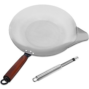 Ciieeo Tanghulu Sugar Pan Sugar Dipping Pan Cast Iron Grilling Wok Melt Pan with Handle Metal Cookware Woks & Stir-fry Pans Glass Pots for Cooking on Stove Candies Melting Pot Appliance Heavy