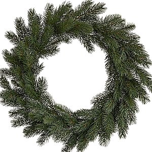 Christmas Wreath - 24 inch Artificial Wreath for Front Door - Green Pine Needles Wreath for Indoor Outdoor Farmhouse Home Wall Window Festival Wedding Decor
