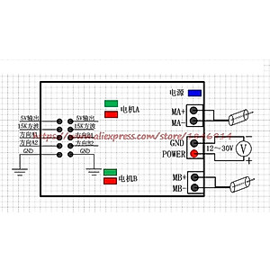 JEMITA DC Motor Drive Module DC Motor Driver 20A/500W high Power Governor Dual