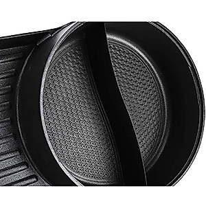 HYDDNice 2 in 1 Electric Grill with Hot Pot Multifunctional Electric Barbecue and Hot Pot Separate Dual Temperature Contral 110V 1000W