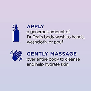 Dr Teal's Sleep Body Wash with Melatonin, Lavender & Chamomile & Essential Oil Blend, 24 fl oz.