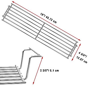 Uniflasy 69785 18 Inch Grill Burner 7635 15.3 Inch Flavorizer Bars 69866 18 Inch Grill Warming Rack 7637 17.5 Inch Grill Cooking Grates for Weber