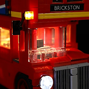 BRIKSMAX Led Lighting Kit for Creator London Bus - Compatible with Lego 10258 Building Blocks Model- Not Include The Lego Set (Remote-Control Version)