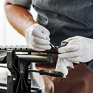 500PCS Precision Gun Cleaning Swabs, 6 Inch Pointed Cotton Swabs with Storage Case - Lint Free Sturdy Cotton Swabs with Bamboo Handle - Long Cotton Swab for Gun Cleaning, Makeup, Electronic