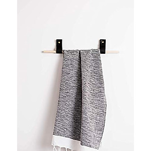 KEYAIIRA - Small Leather Wall Hook, wall hanging strap towel hook for wall leather loop strap for scarf storage boat paddle holder minimal towel bar rack storage