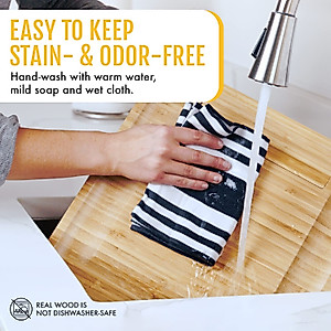 Sky Solutions Charcuterie Board - 13 x 13 Inch Wooden Bamboo Cheese Board, Serving, Kitchen, Home - Wood Charcuterie Boards Set w/ 4 Knives and Drawer - Wedding & Housewarming Gift