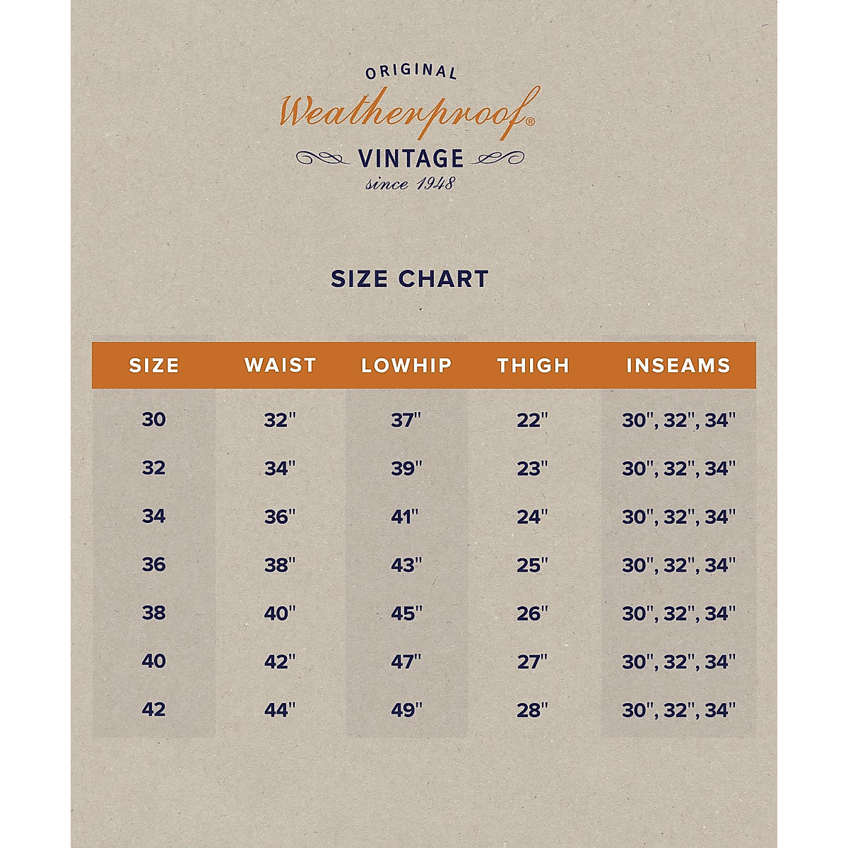 Weatherproof Vintage Men's Regular Fit Excursion Pants - Ultra Stretch Casual Flat Front Chino, Size 34W x 32L, Sand