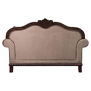 Acme Furniture Chateau De Ville Love Seats, Fabric & Espresso Finish