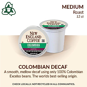 New England Coffee Colombian Supremo Medium-Roast K-Cup Coffee Pods, 32 Count, Intense Flavor & Rich Aroma