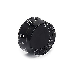 Metallor Electric Guitar Top Hat Knobs Speed Volume Tone Control Knobs Compatible with Les Paul LP Style Electric Guitar Parts Replacement Set of 4Pcs Black.