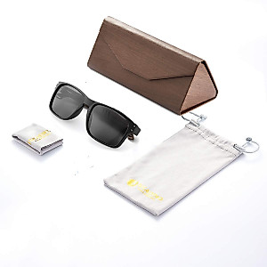 SKADINO Polarized Men's Sunglasses, Wood Sunglasses for Men and Women - 100% UVA/UVB Ray Protection for Driving Fishing Outdoor Sport Glasses