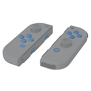 eXtremeRate DIY Full Set Buttons for Nintendo Switch & Switch OLED, Custom Replacement Buttons for JoyCon, ABXY Direction Keys SR SL L R ZR ZL + - Home Capture Trigger Buttons Springs - Airforce Blue