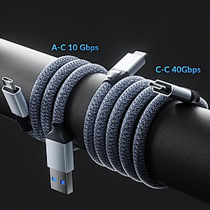 SETMSPACE External Hard Drive, External SSD 1T, Portable Hard Drive 40Gbps | 3126MB/s, USB C Hard Drive for Storage and Backup, High-End Solid State External Hard Drive for Mac, Xbox [LP40-1T]