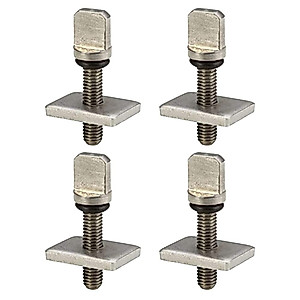BESPORTBLE 4pcs Surfboard Screws No Tool Thumbscrew Removable Longboard Screws Foil Board Fin Comb Surfing Parts Paddle Board Accessories Stainless Steel Surfing Screws Replaceable Caudal Fin