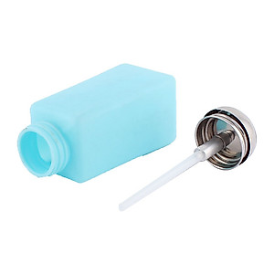 uxcell Metal Cap Plastic Lab Press Pumping Anti-Flux Liquid Bottle Dispenser Container 250ml 2pcs Blue