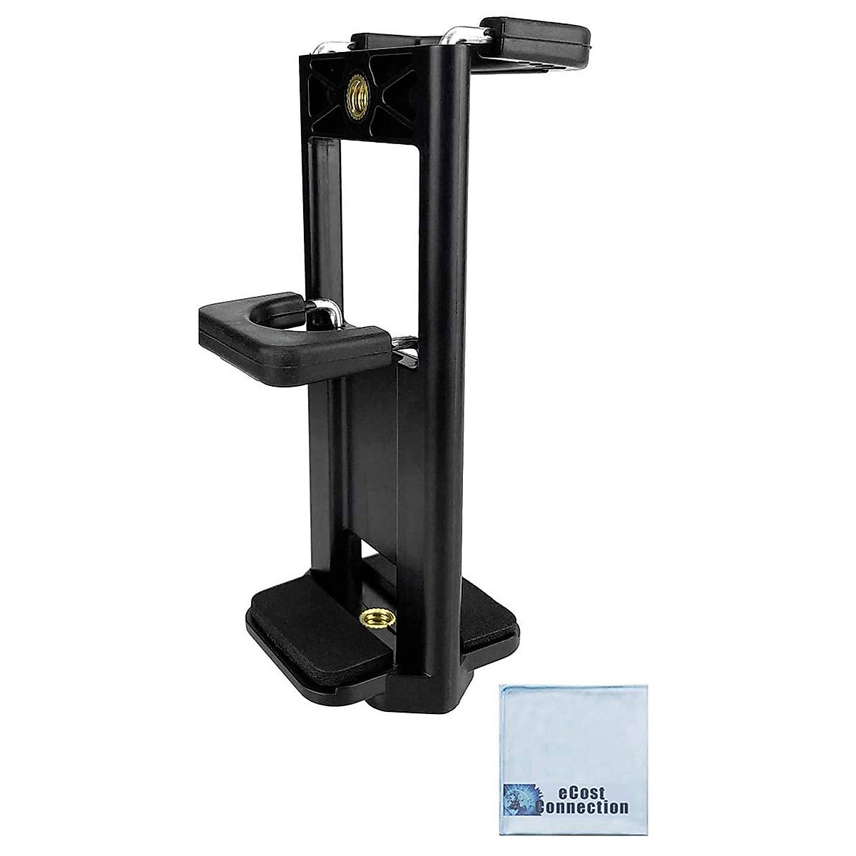 2 in 1 Universal Tablet Tripod Mount and Universal Smartphone Mount Holder for All Smartphones and Tablets with eCostconnection Microfiber Cloth
