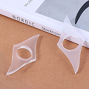 Transparent Thumb Bookmark -Clear Page Spreader,Acrylic Thumb Ring Page Holder,Thumb Thing Book Page Holder and Bookmark,Gift for Readers(L)