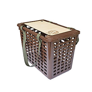 Acropolis Wicker Forage Basket - Backpack for Mushroom Picking - Mushrooms Rucksack - Foraging Backpack with Straps for Forager - Belt Forage Basket Pouch for Hiking, Camping, Hunting(RNG-3-new)