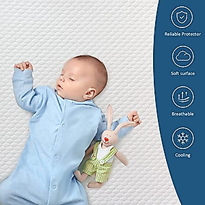 Moonsea Waterproof Replacement Cover for 39 x 75 x 4 Inch Tri-fold Mattress (Only Cover and Not Work for One Piece Insert), Viscose Made from Bamboo Tri-fold Mattress Protector