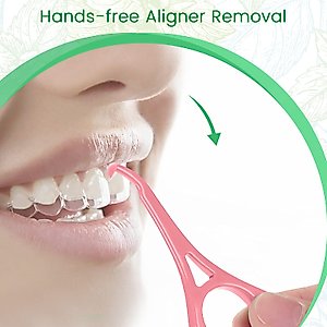 Aligner Chewies for Invisalign Aligners - Mint Scented (20Pcs Chewies) and 2 Aligner Removal Tools