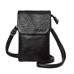 MINICAT Roomy Pockets Series Small Crossbody Bags Cell Phone Purse Wallet for Women(Black)