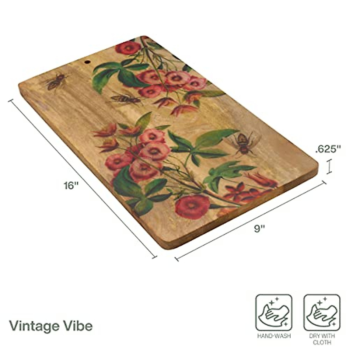 Fitz and Floyd Vintage Vibe Bees Serve Board, 16 Inch, Multicolor