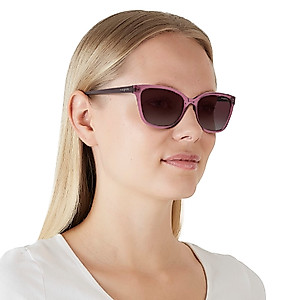 Vogue Eyewear Woman Sunglasses Transparent Purple Frame, Polar Grey Gradient Dark Violet Lenses, 54MM