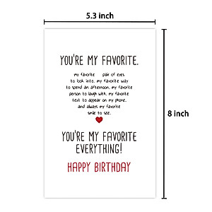 Ulbeelol Birthday Card, 5.3 x 8 inch, Printed on 300gsm Paper, Cute Design, Envelope Included