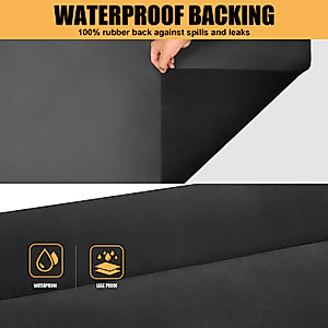 Under Sink Mat for Kitchen Super Absorbent, Quick Dry Kitchen Bathroom Cabinet Mat, 34" X 22" Or Smaller Cut to Fit Under Sink Drip Tray, Under Sink Liner Easy to Clean- Dark Grey