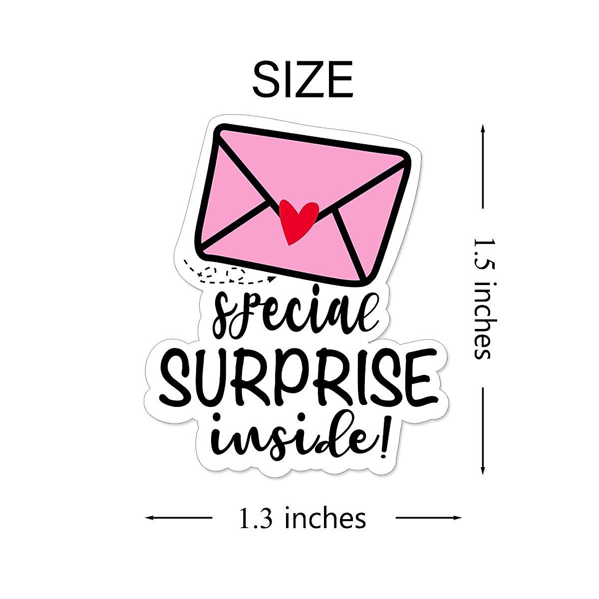 Wailozco 1.5'' Special Surprise Inside Stickers,Thank You Stickers,Handmade Stickers,Business Stickers,Envelopes Stickers for Online Retailers,Handmade Goods,Small Business,500 Labels Per Roll