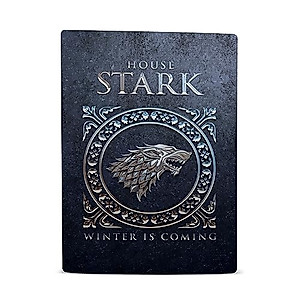 Head Case Designs Officially Licensed HBO Game of Thrones House Stark Sigils and Graphics Vinyl Faceplate Sticker Gaming Skin Decal Cover Compatible With Sony PlayStation 5 PS5 Digital Edition Console