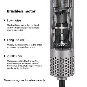 HOUKAI Hair Dryer Electric Comb Hair Curler Straightener Brush 5 in 1 Electric Air Comb Hair Styling Tool Barber Salon Blow Dryer