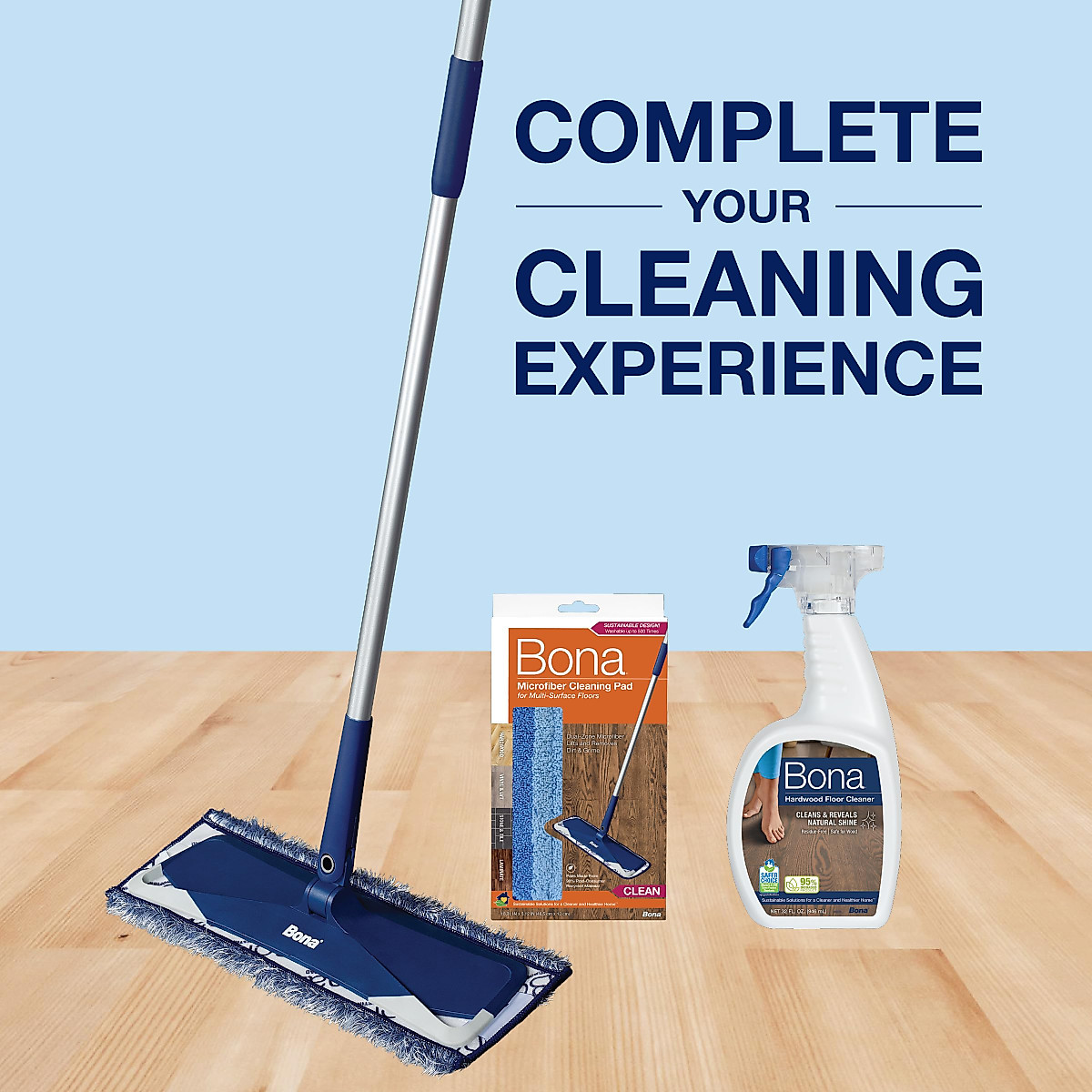 Bona Microfiber Dusting Pad, for Hardwood and Hard-Surface Floors, fits Bona Family of Mops