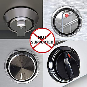 Gas Stove Baby Proof Knobs Locks (6 Pack), Aukfa Child Proofing Oven Knob Lock – No Tools Needed(Black)