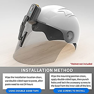 Shkalacar Motorcycle Helmet Windshield Wiper Rechargeable Waterproof Helmet Wiper Compatible with Most Visor