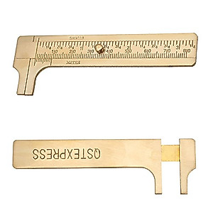 Handy Brass Sliding Gauge Brass Vernier Caliper Ruler Measuring Tool Double Scales mm/inch Mini Brass Pocket Ruler Measuring Tool (80mm)