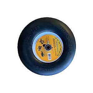 (2-Pcs-Set) New 11x4.00-5 Flat-Free Lawn Mower Smooth Tires w/Steel Rim for Zero Turn Lawn Mower Garden Tractor - hub 3"-5" with 3/4" Or 5/8" Bore 114005 T161