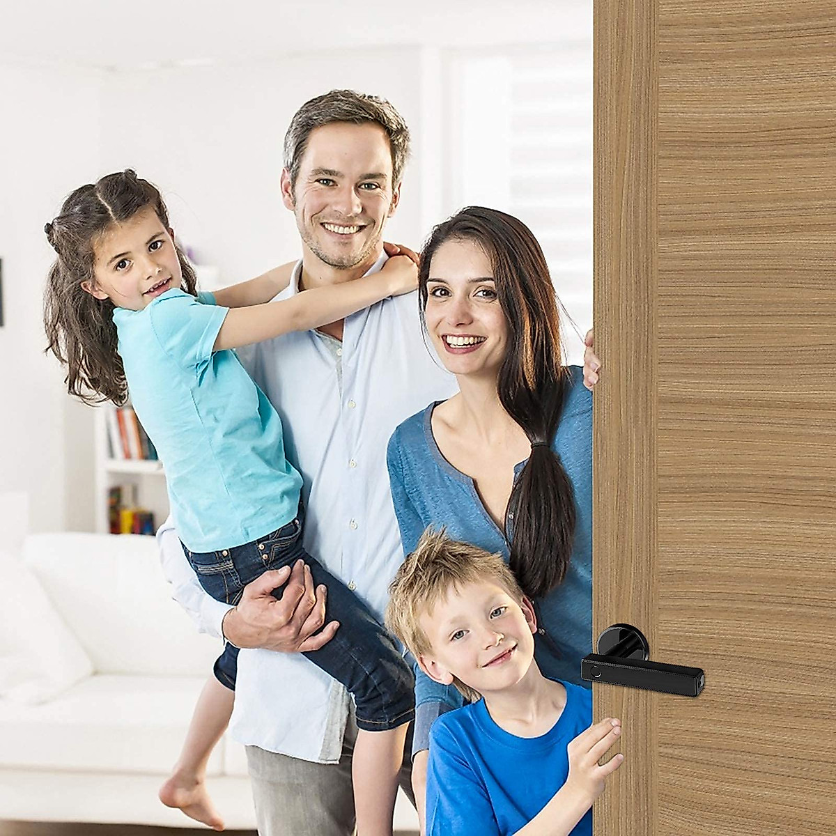 Tiffane Fingerprint Door Lock, Smart Door Lock, Keyless Entry Door Lock, Smart Locks for Front Door, Biometric Door Lock, Smart Door Knob, Bluetooth WiFi Door Lock Security for Smart Home(Black)