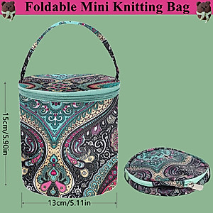 Shanhon Crocheting Bag, Small Knitting Accessories Organizer Holder, Yarn Storage Bags for Yarn Balls Crochetor Crochet Tool Organizer Carrying Tote Bag