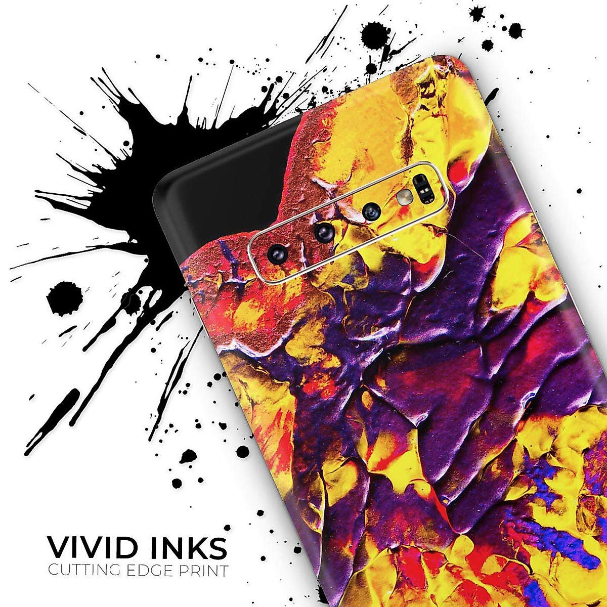 DesignSkinz Liquid Abstract Paint V32 Protective Vinyl Decal Wrap Skin Cover Compatible with The Samsung Galaxy S20 (Screen Trim & Back Glass Skin)