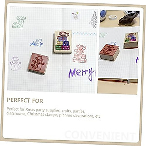 TEHAUX 1 Set Wooden Blocks Crafting Wooden Rubber Seal Wood Decor Wooden Stamps for Stampers for Self- Ink Stamps Seal Stamps Playthings Decorate Scrapbook Solid Wood