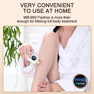 Laser Hair Removal Device for Women And Men, IPL Permanent Hair Removal 999900 Flashes Whole Bodey Use